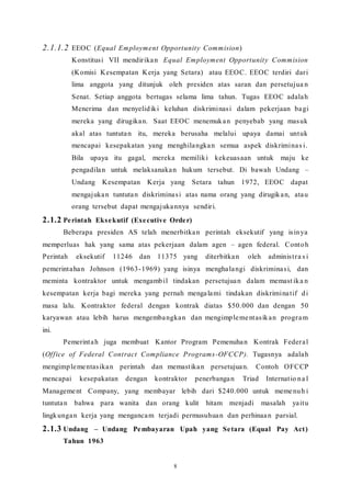 kesempatan yang setara dan masalah hukumnya Makalah | DOCX