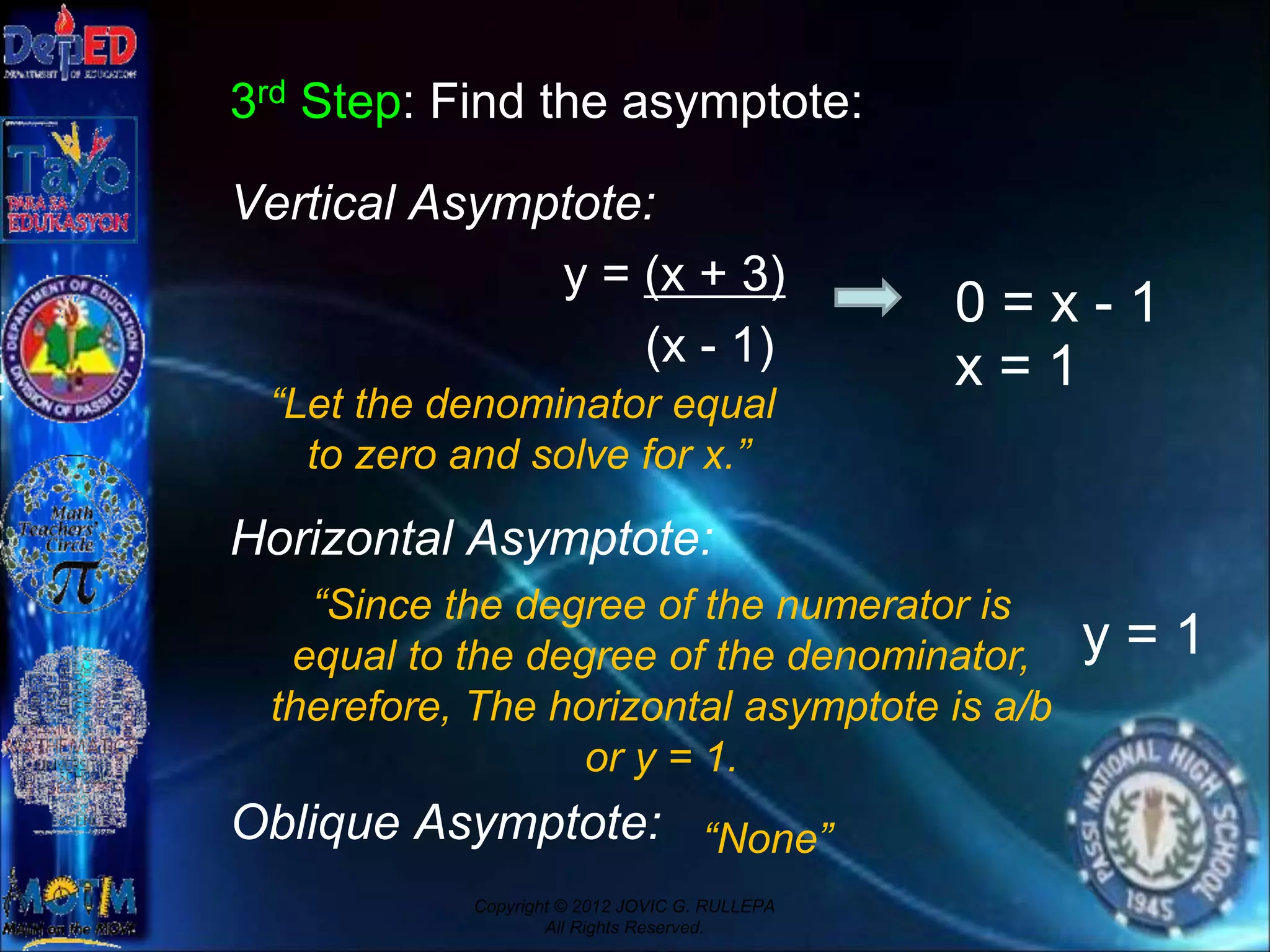 Chapter 2: Rational Function | PPSX | Programming Languages | Computing