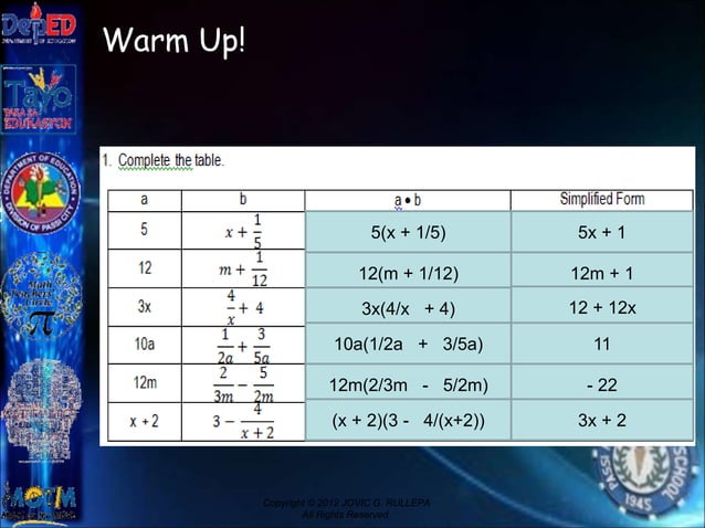 Chapter 2: Rational Function | PPSX | Programming Languages | Computing