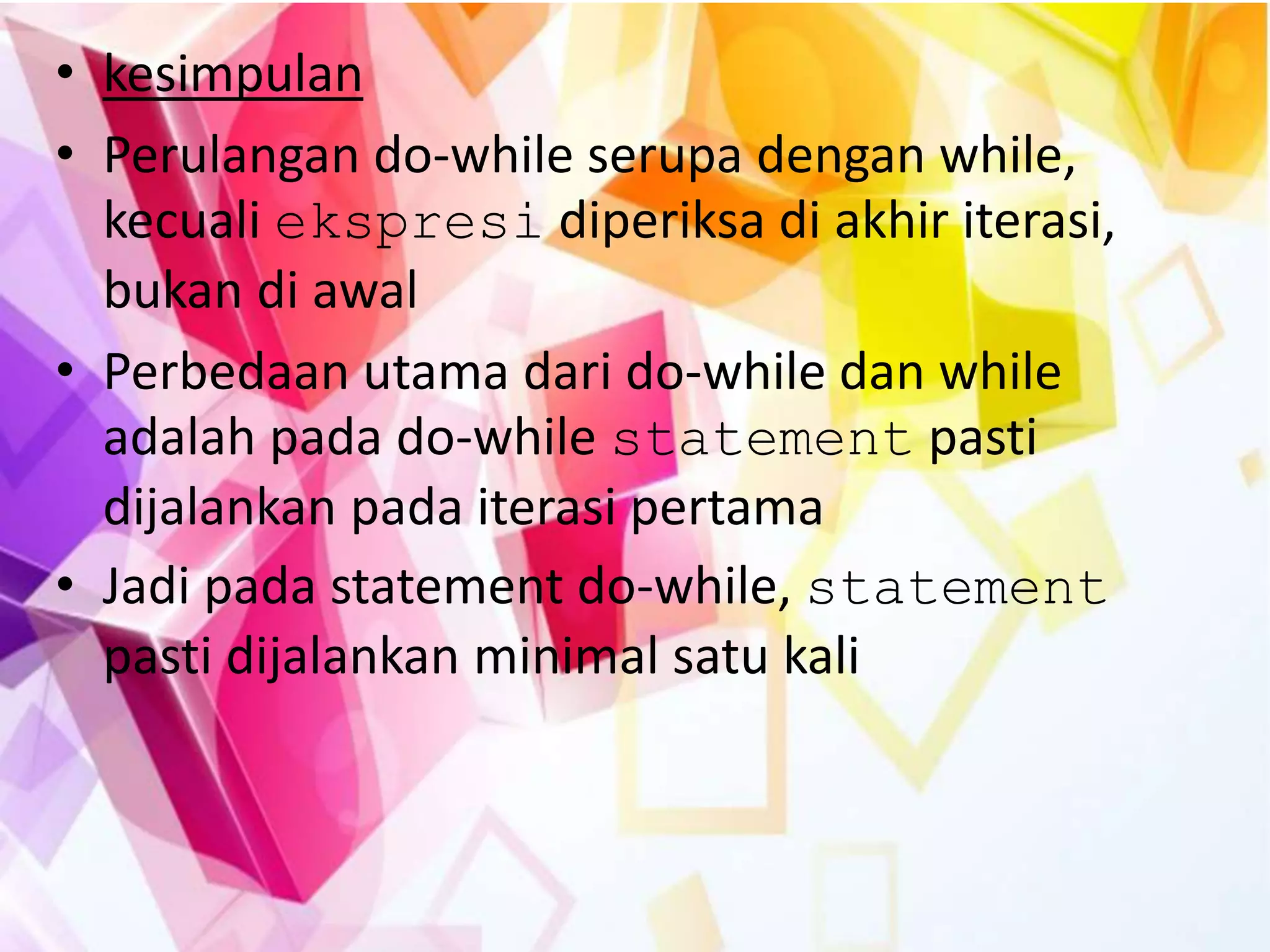 perulangan pada java netbeans | PPT