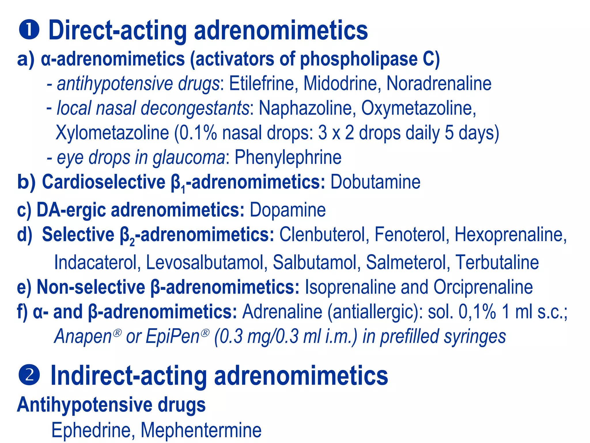 Adrenergic drugs | PPT