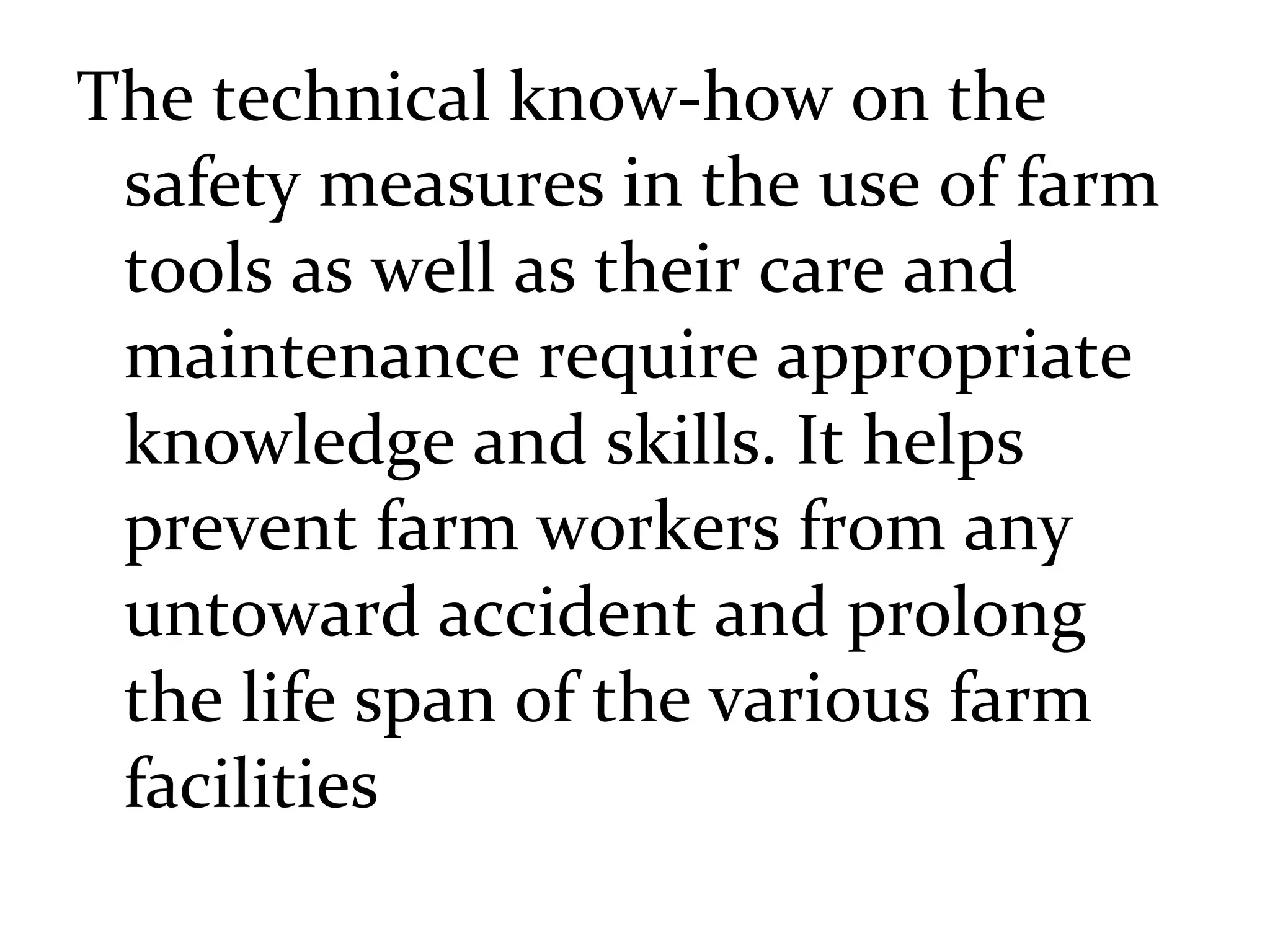 Lesson 1 Use of farm Tools and Equipment | PPT