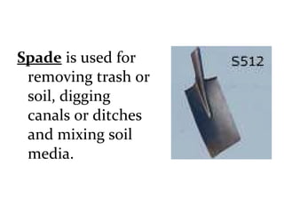 Lesson 1 Use of farm Tools and Equipment | PPT