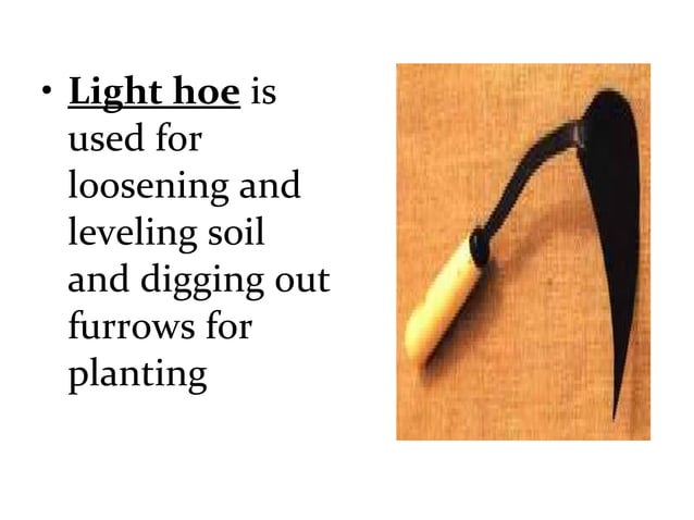 Lesson 1 Use of farm Tools and Equipment | PPT | Agriculture | Industries
