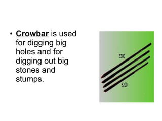 Lesson 1 Use of farm Tools and Equipment | PPT