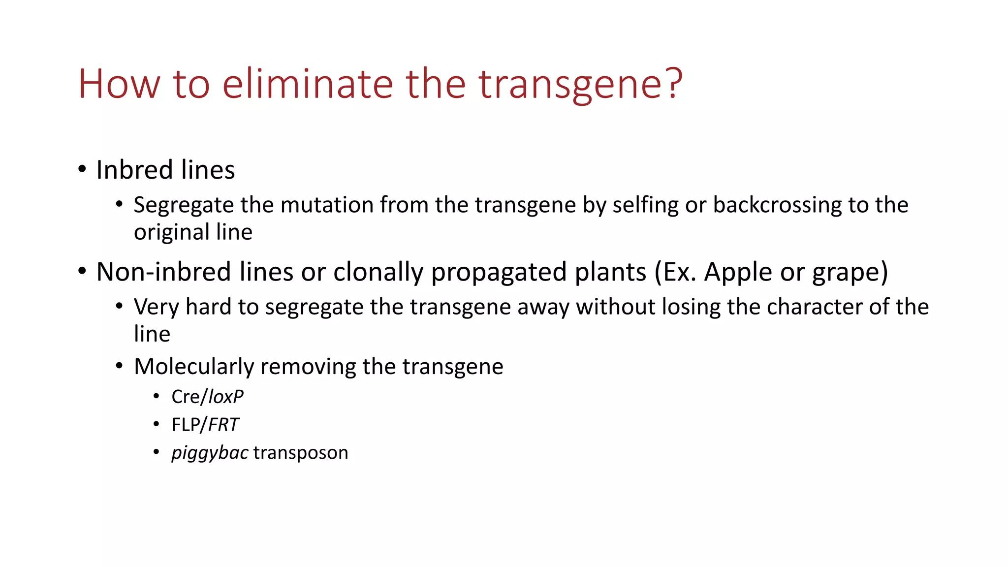 Transgene-free CRISPR/Cas9 genome-editing methods in plants | PPTX