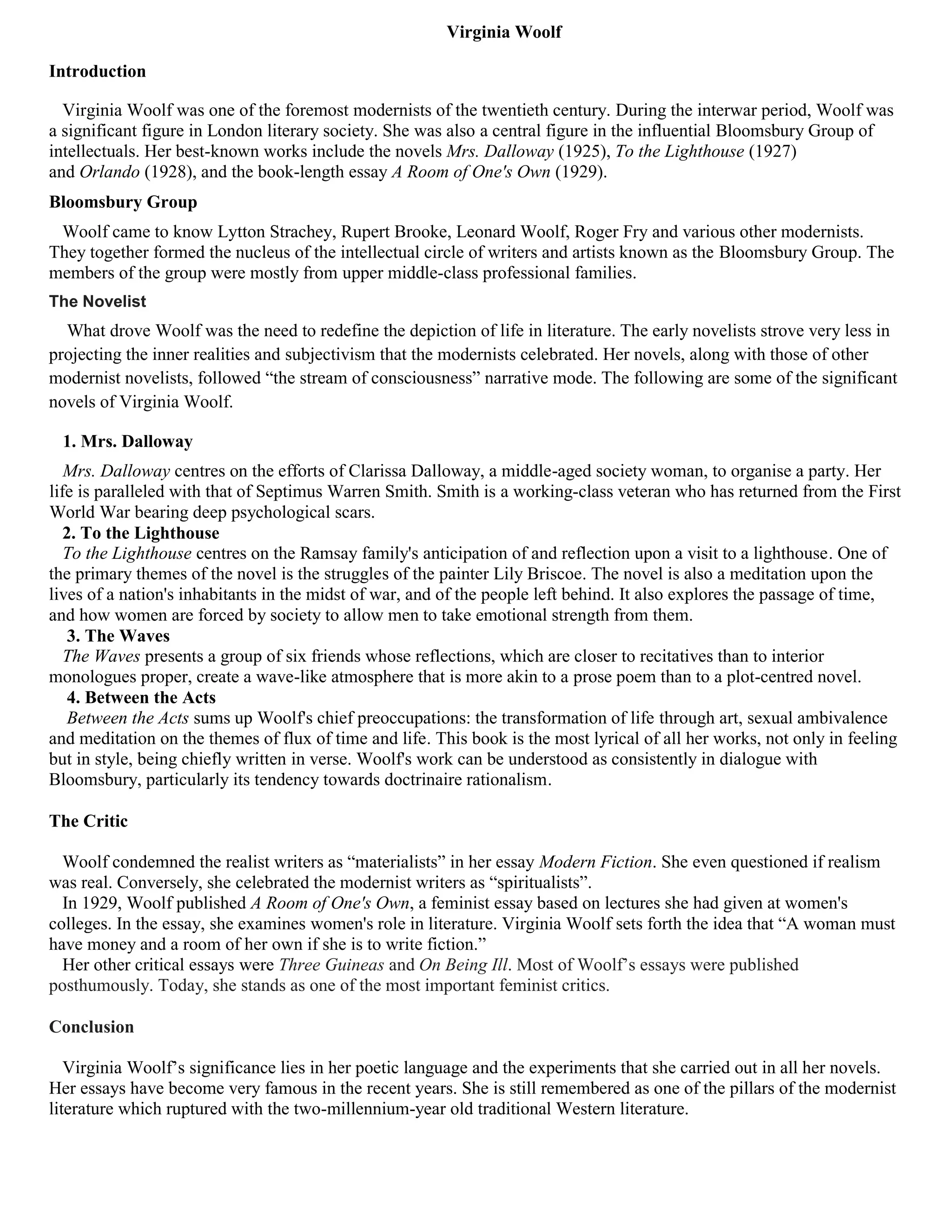 2. virginia woolf | PDF