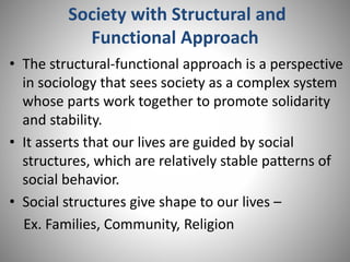 2.structural functional view of society | PPTX