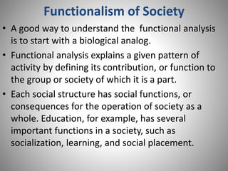 2.structural functional view of society | PPTX