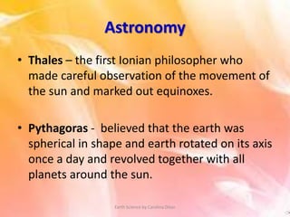 Historical background of Earth Science | PPTX