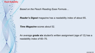 Flesch readability | PPTX