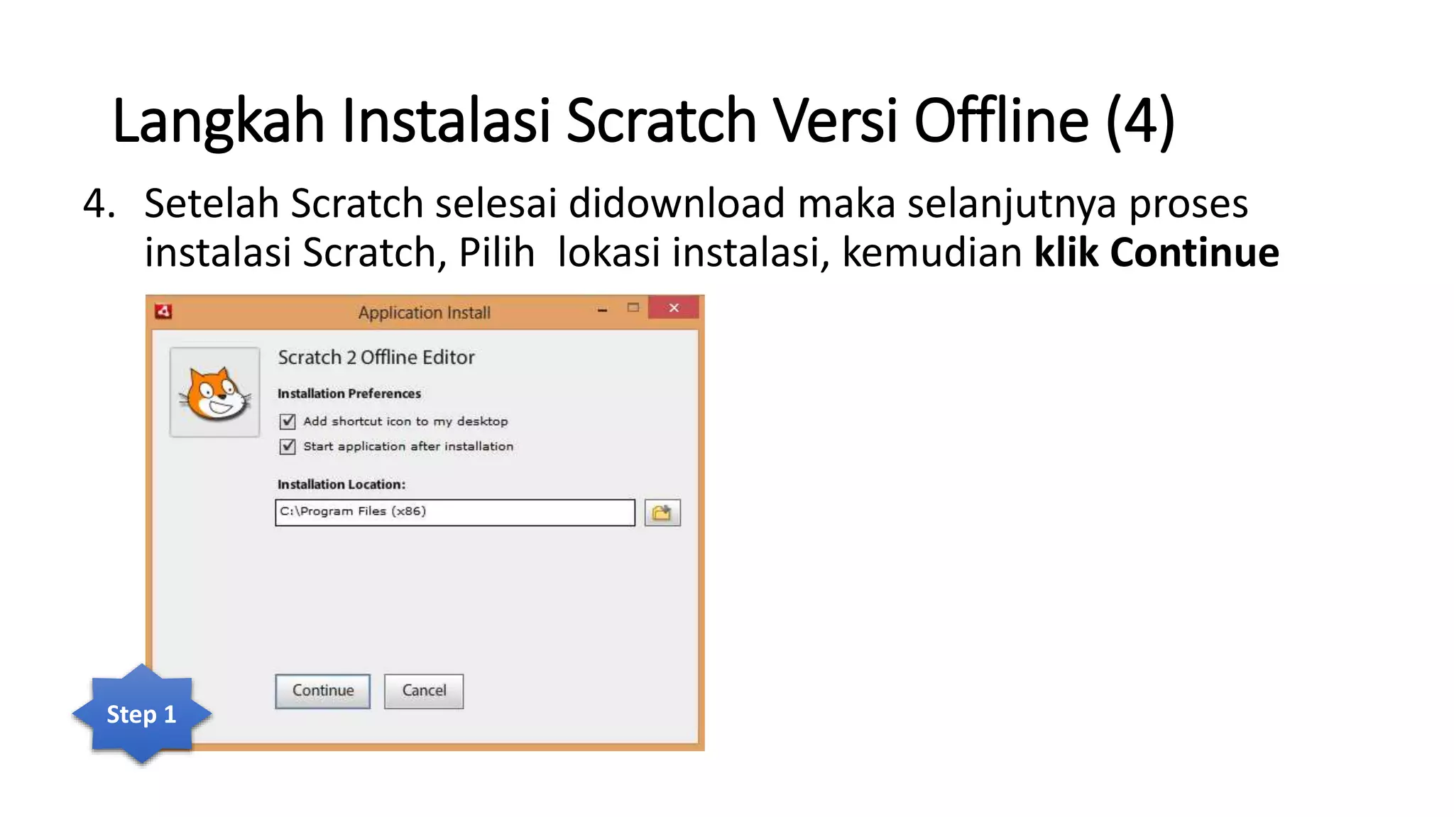 2. instalasi scratch | PPTX
