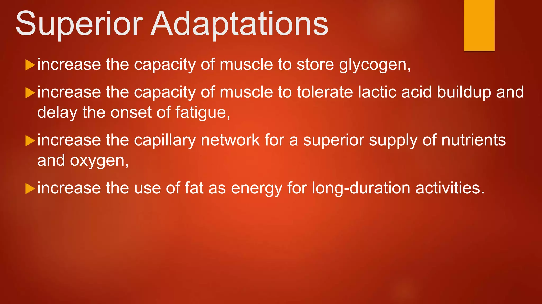 Exercise Physiology - Adaptations | PPTX