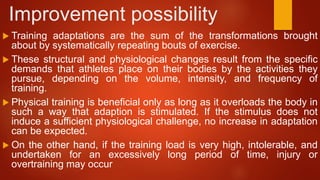 Exercise Physiology - Adaptations | PPTX