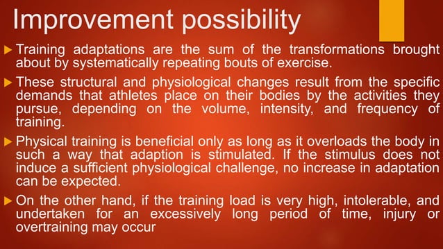 Exercise Physiology - Adaptations | PPTX | Fitness and Exercise ...
