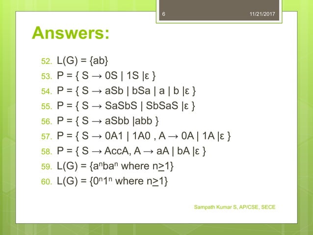 2.3 context free grammars and languages | PPT