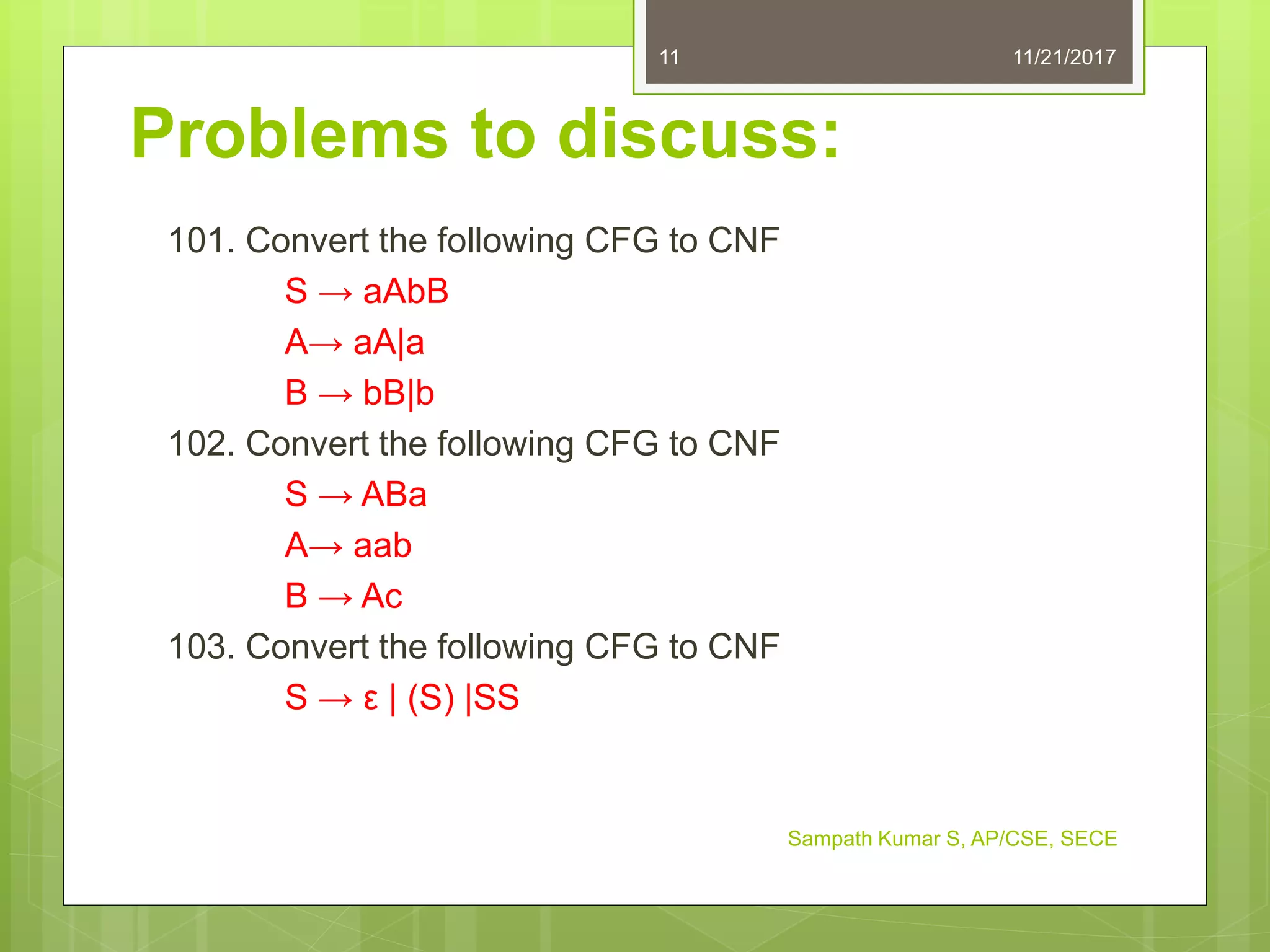 2.7 normal forms cnf & problems | PPTX