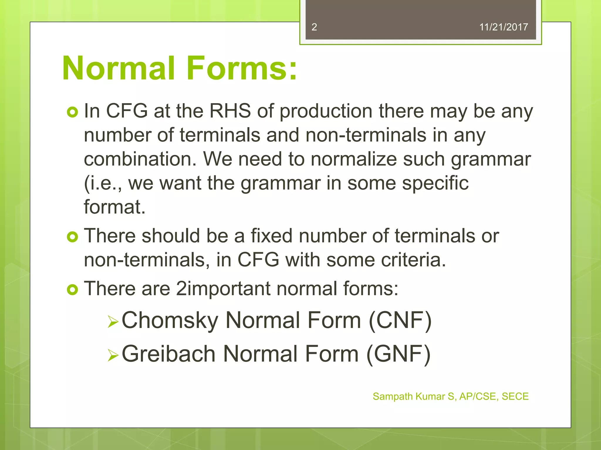 2.7 normal forms cnf & problems | PPTX