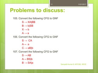 2.8 normal forms gnf & problems | PPTX