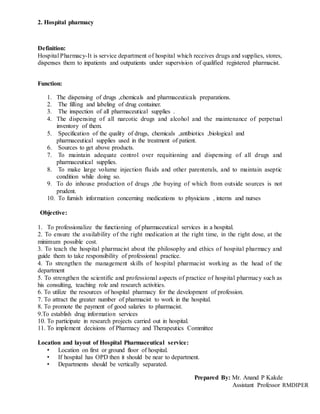 2.hospital pharmacist | DOCX | Pharmaceutical Industry | Industries