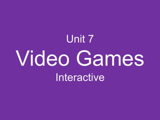 Video Game Lecture | PPT