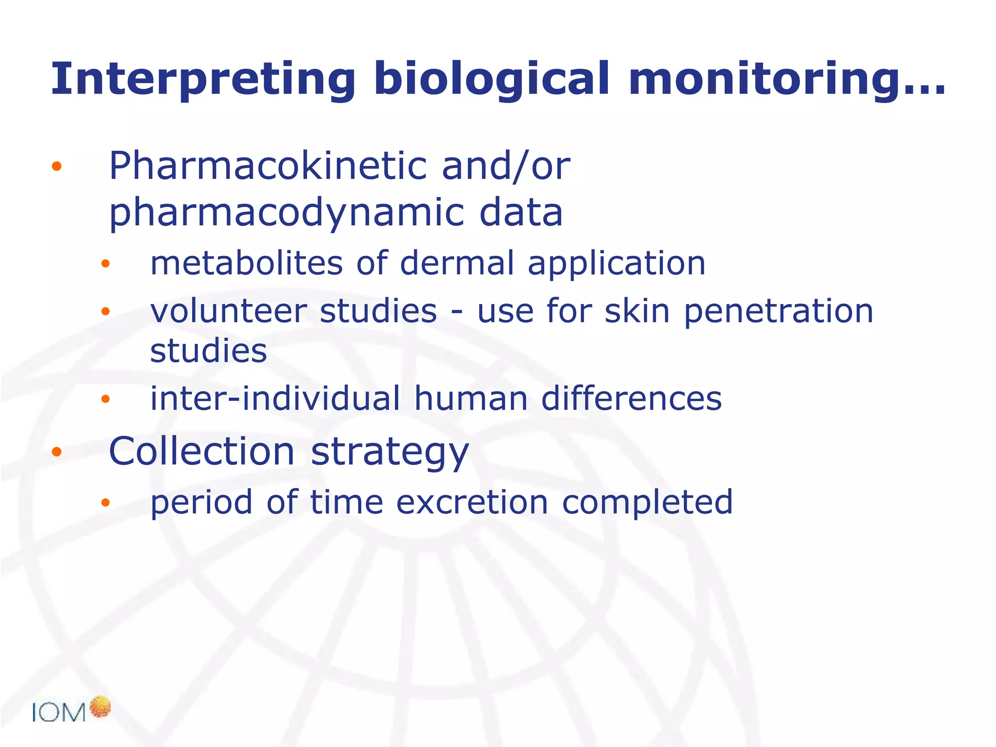 Measurement of dermal exposure - principles and methods | PPTX