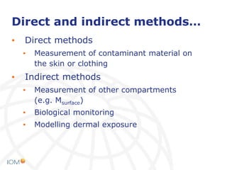 Measurement of dermal exposure - principles and methods | PPTX