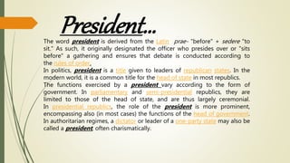 2. discretionary powers of the president and the governor -- group ii ...