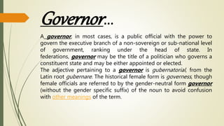 2. discretionary powers of the president and the governor -- group ii ...