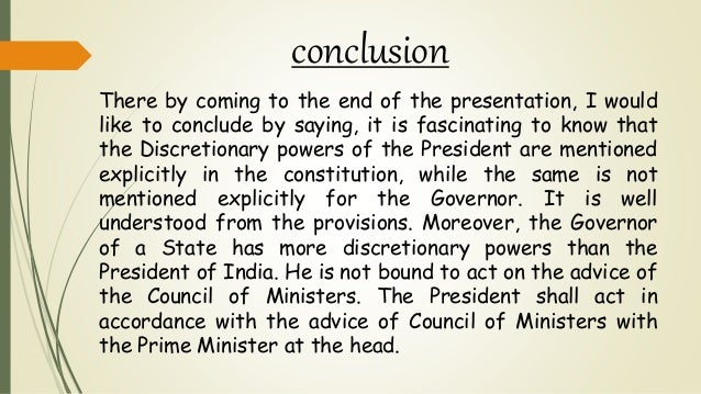 2 Discretionary Powers Of The President And The Governor Group 