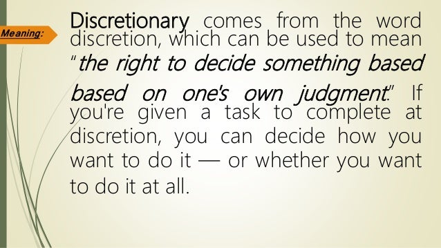 2 Discretionary Powers Of The President And The Governor Group 