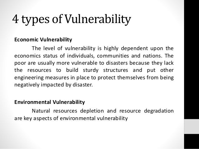 Exposure and Vulnerability