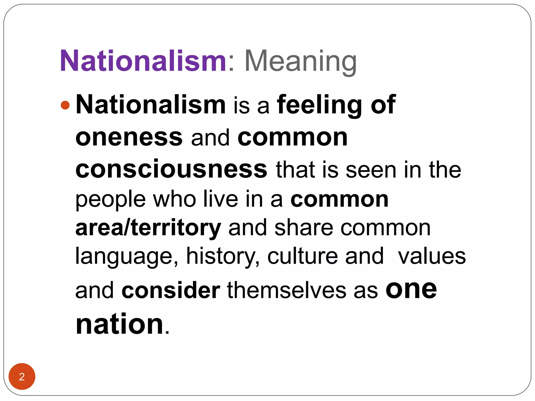 Growth of Nationalism | PPTX