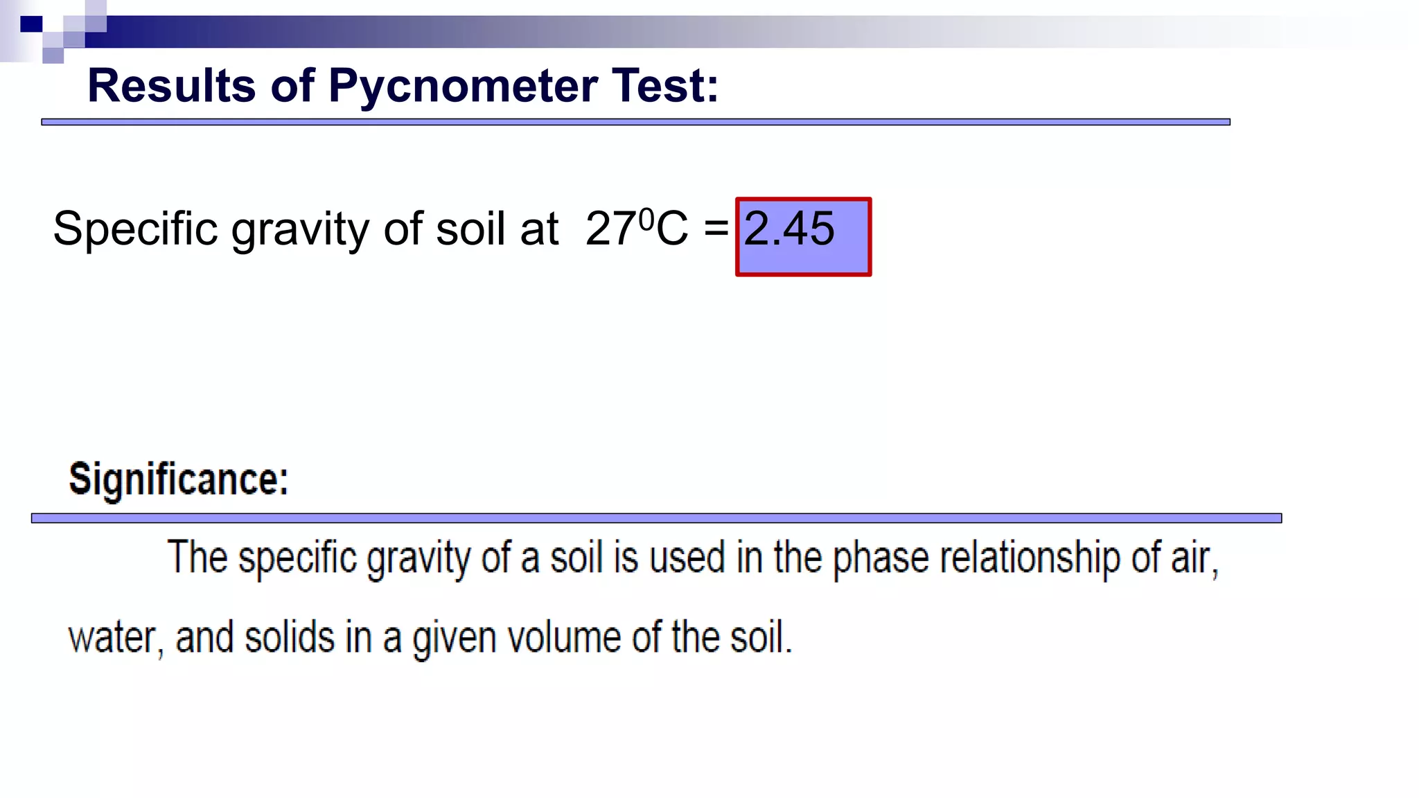 2.Determination of specific gravity of soil | PPTX