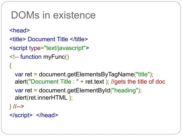 2.java script dom | PPT