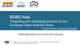 The EOSC-hub: Integrating and managing services for the European Open Science Cloud | PPT