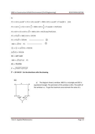Applied mathematics for CBE assignment | PDF