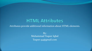 2. html attributes | PPT