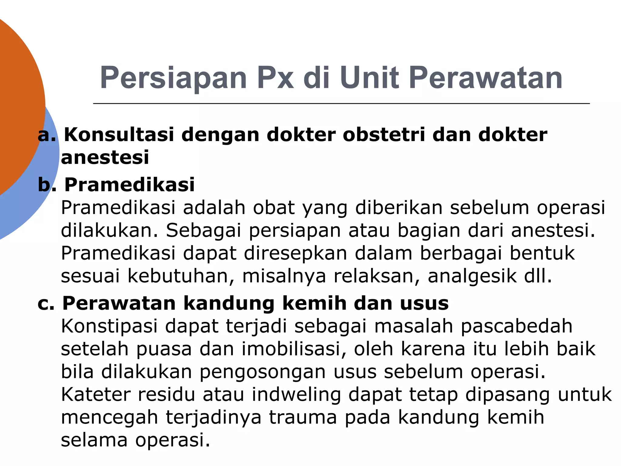 Tahap pre intra-post operatif | PPTX