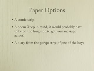 Lord of the Flies Final Project | KEY
