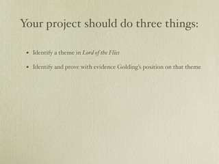 Lord of the Flies Final Project | KEY