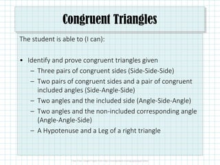 2.7.2 Congruent Triangle Theorems | PDF