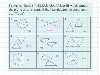 2.7.2 Congruent Triangle Theorems | PDF | Geography | Science