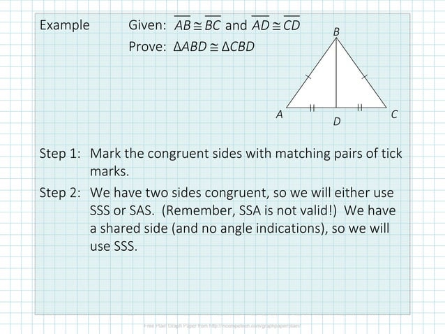 2.7.3 Congruent Triangle Proofs | PPT