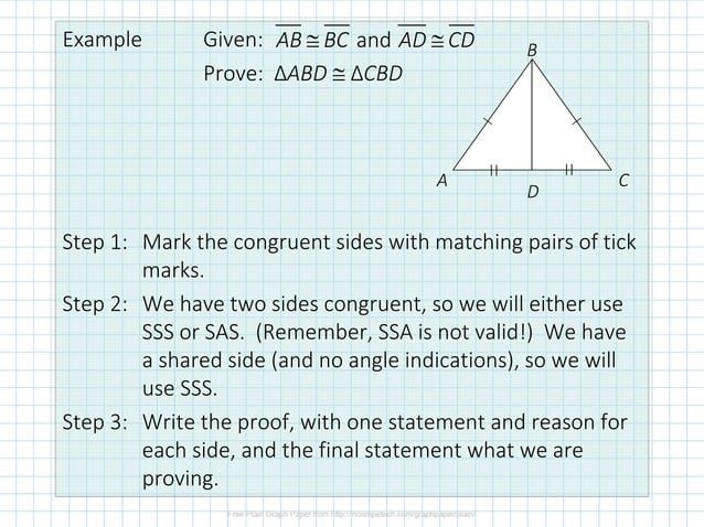 2.7.3 Congruent Triangle Proofs | PPT
