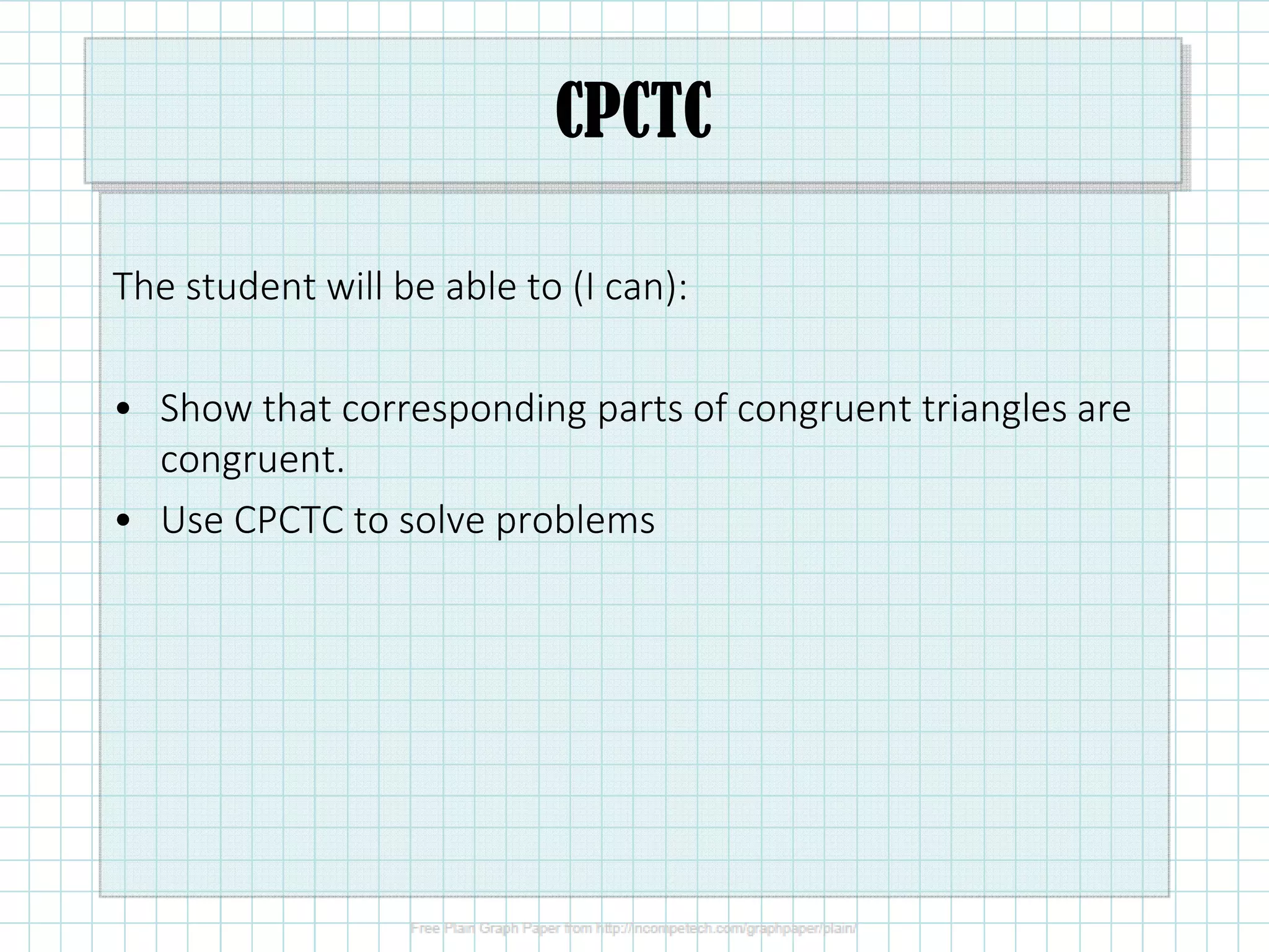 2.7.4 CPCTC | PPT