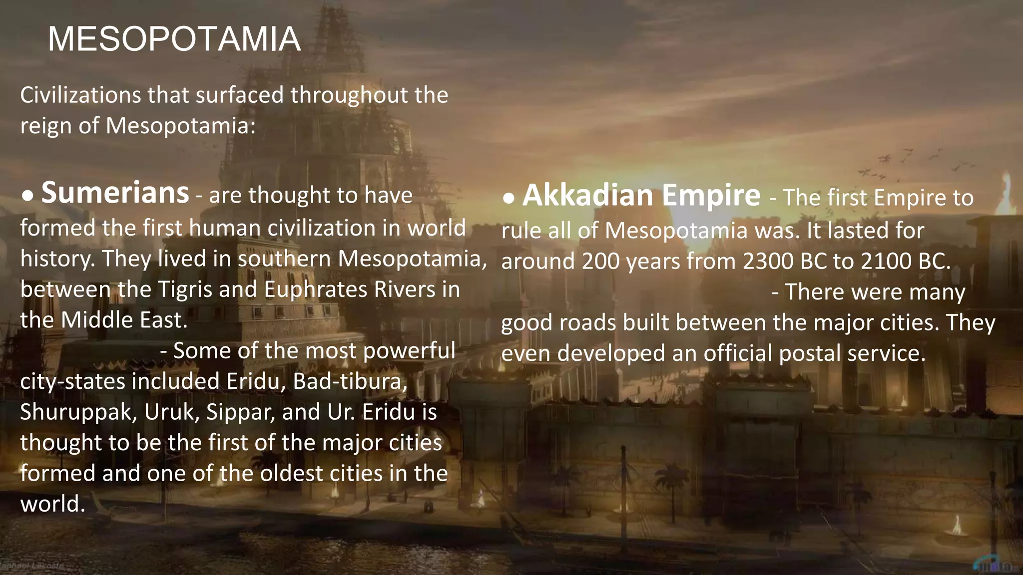 Five Hearths of Urbanization - Mesopotamia | PPTX