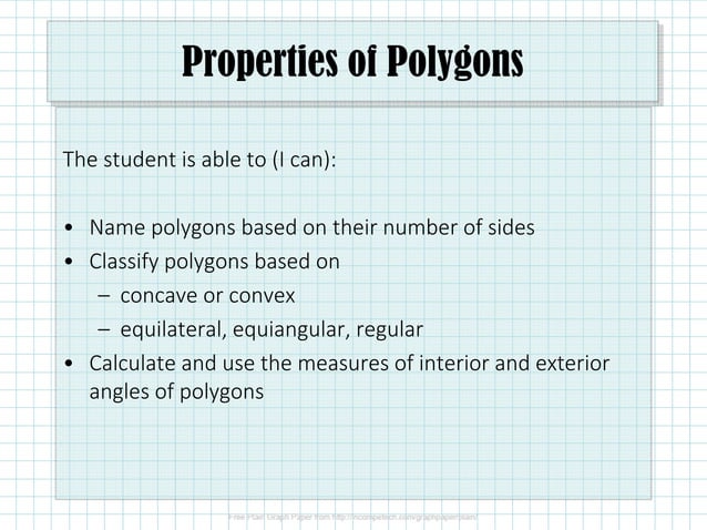 2.8.1 Properties of Polygons | PPT