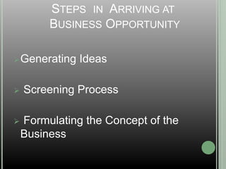 OPPORTUNITY IDENTIFICATION AND SELECTION | PPTX