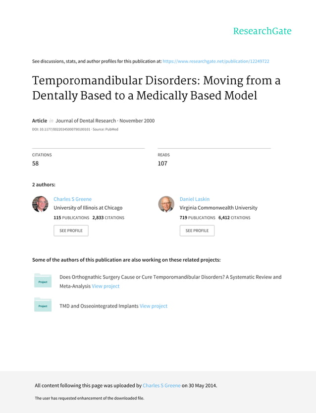 temporo mandibular disorders | PDF